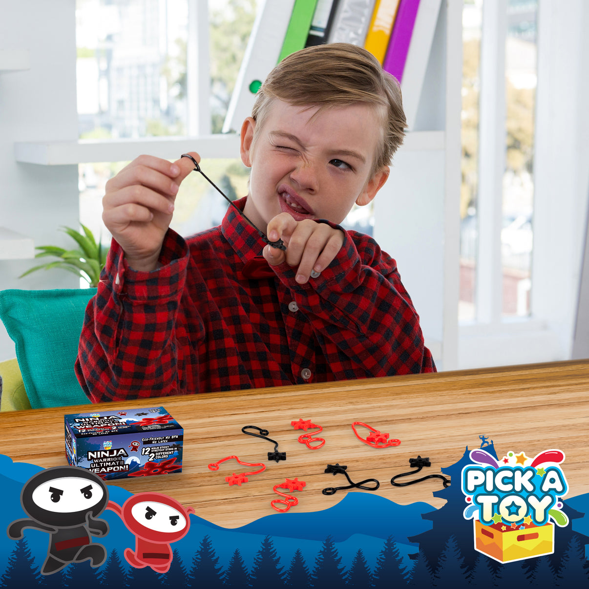 Ninja Star Sticky Toys 12-Pack | Pick A Toy